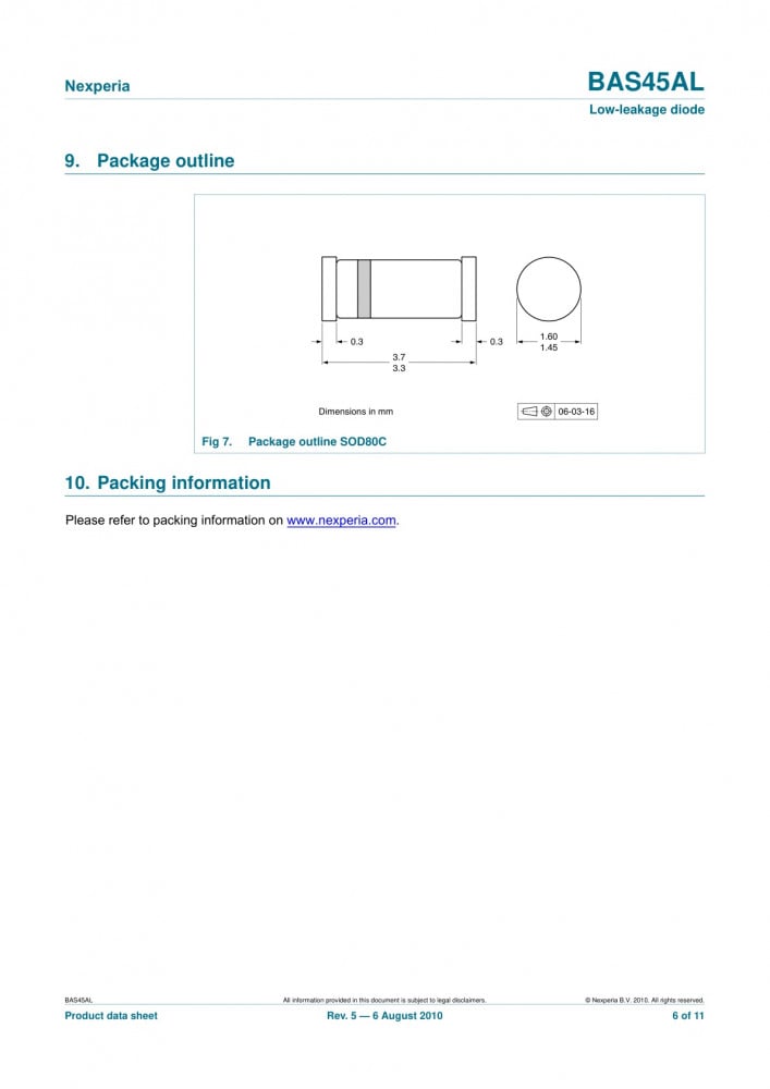 BAS45AL datasheet page 6