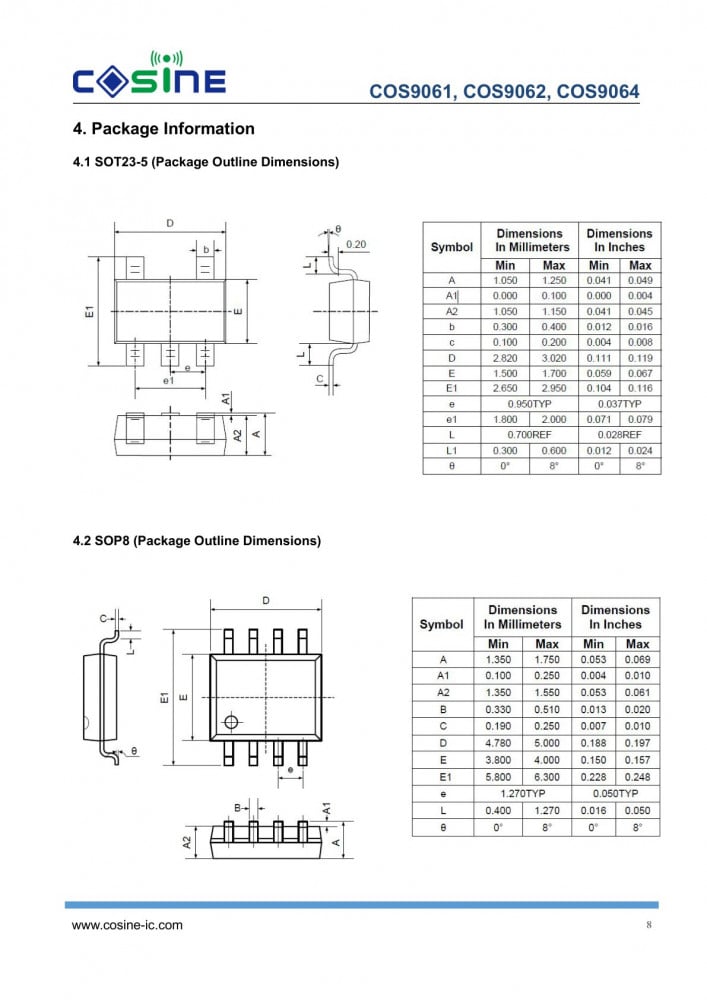 COS9062S datasheet page 8