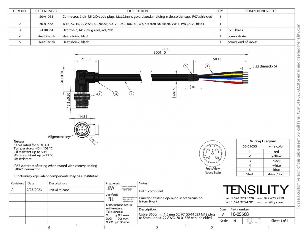 Tensility International 10-05668 product drawing