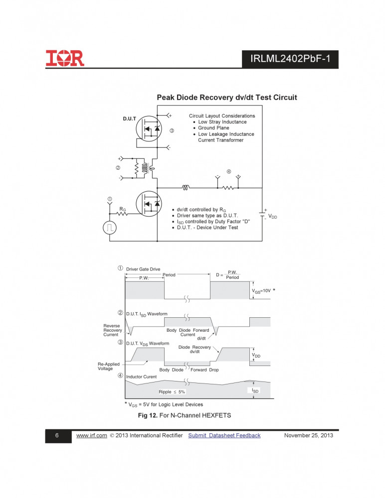 IRLML2402TRPBF datasheet page 6