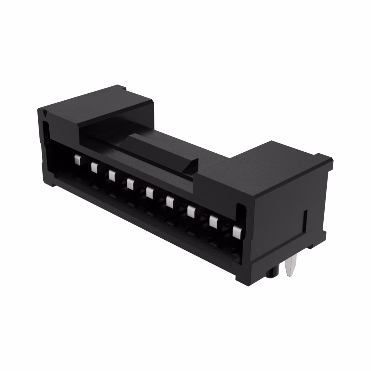 1.25mm Pitch, Micro-Lock Plus PCB Header, Single Row, Right-Angle, Through Hole, Tin-Bismuth Plating, Positive Lock, 9 Circuits, Black for sale