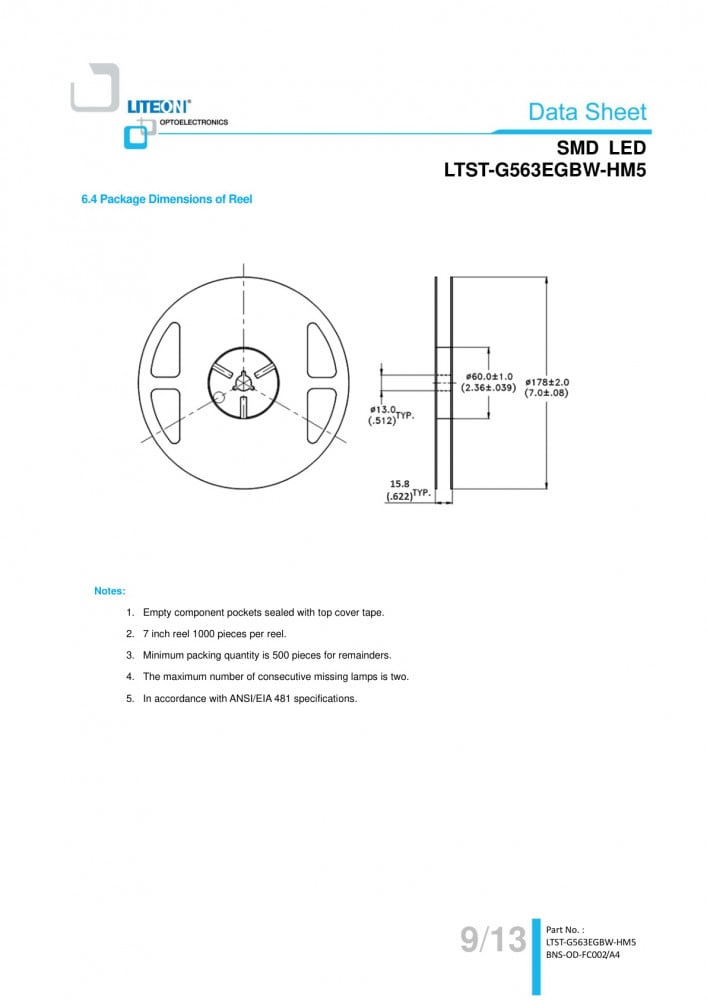 LTST-G563EGBW-HM5 datasheet page 10
