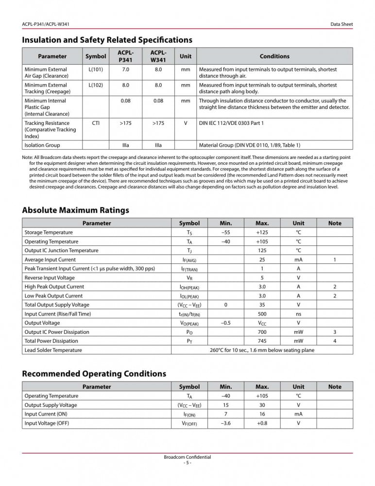 ACPL-W341-500E datasheet page 5