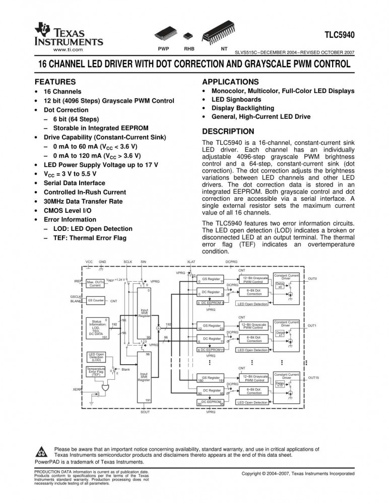 BOB-10616 technical document page 1