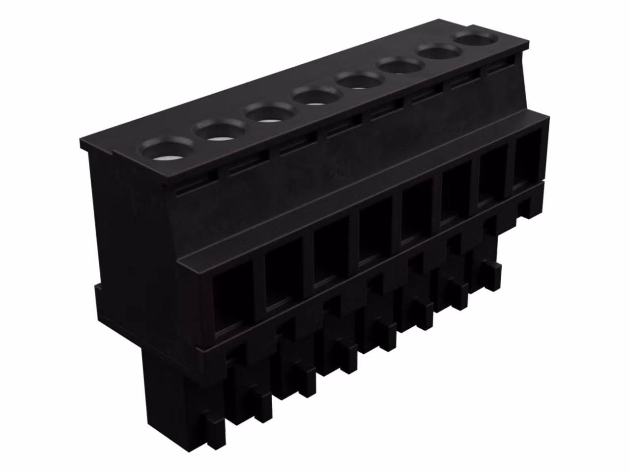 3.81mm Pitch Eurostyle Vertical Plug, with Reverse Imprinting, Front Wire Entry, Black, 8 Circuits for sale