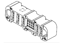 Micro-Fit BMI Receptacle Header, Dual Row, Vertical, with Press-fit Plastic Pegs, 0.76µm Gold (Au) Selective, 8 Circuits