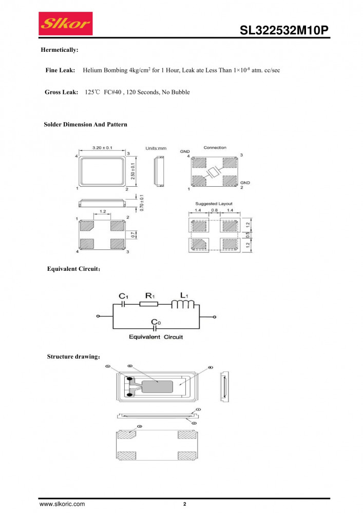 SL322532M10P product documentation page 2
