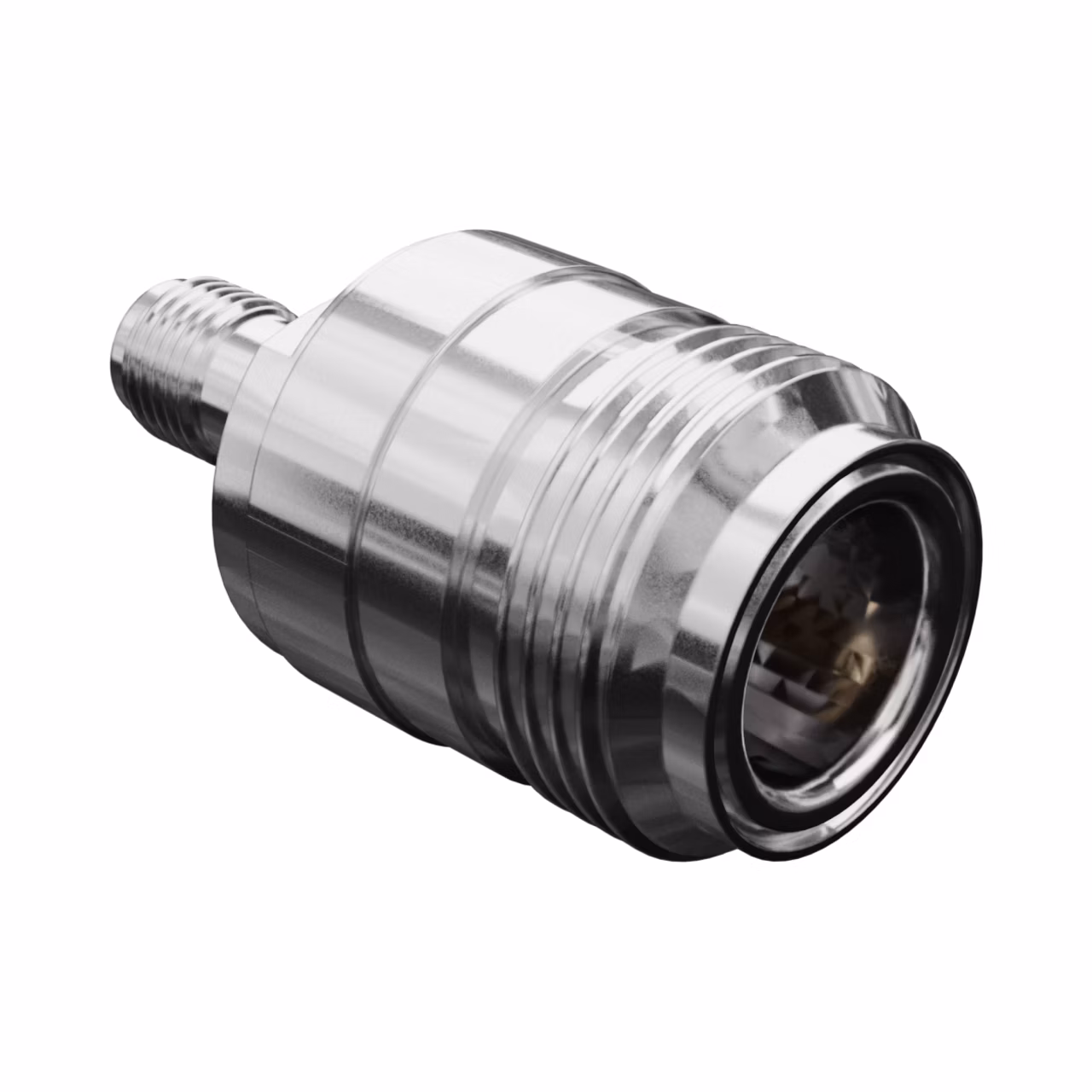N Jack-to-SMA Jack, Between-Series Adapter, One Piece Per Bag, 50 Ohms for sale