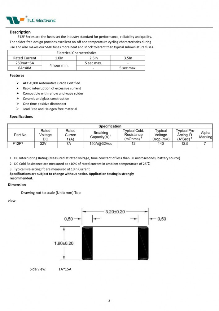 F12F7 datasheet page 2