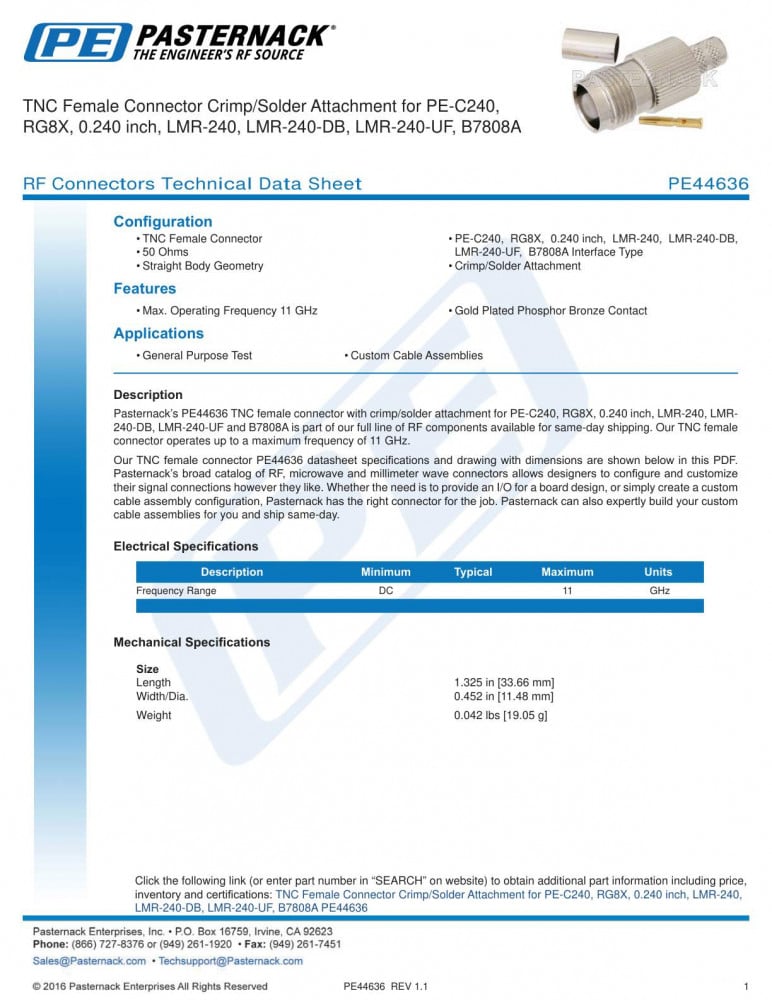 PE44636 technical document page 1