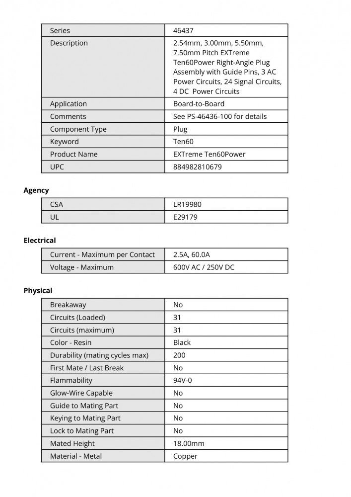 MOLEX 464371295 technical document page 2