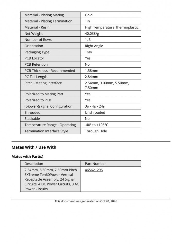 MOLEX 464371295 technical document page 3