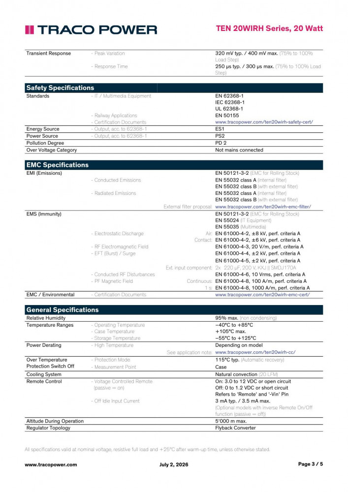 TEN 20-11015WIRH technical document preview, page 3