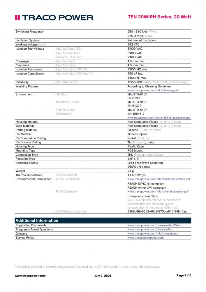 TEN 20-11015WIRH technical document preview, page 4