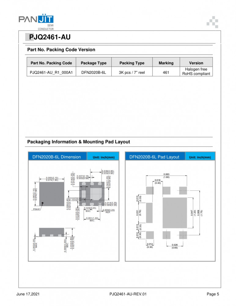 PJQ2461-AU datasheet page 5