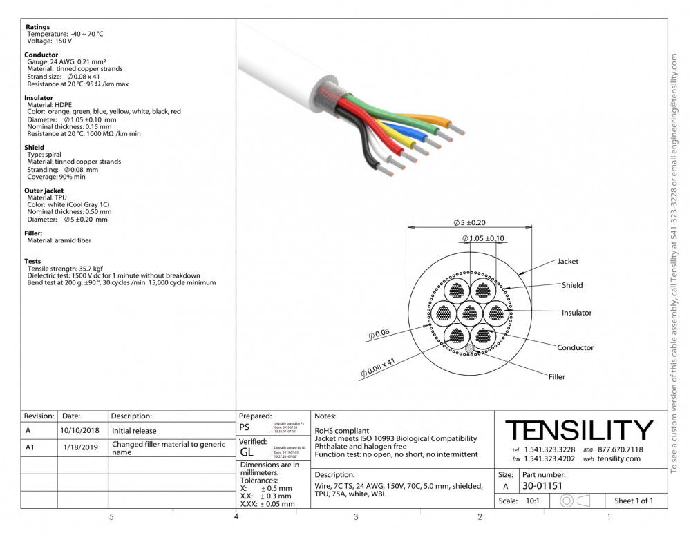 Tensility International 30-01151 product drawing preview