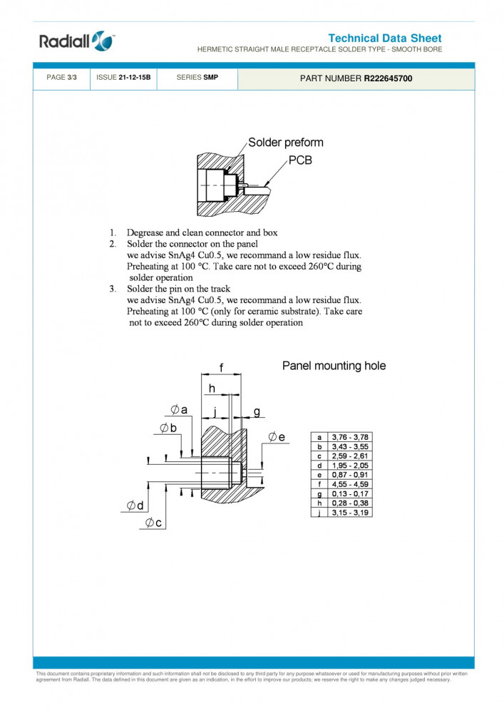 Radiall R222645700 product drawing, page 3