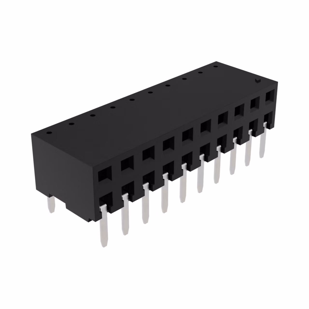 C-Grid III PCB Receptacle, 2.54mm Pitch, Dual Row, Vertical, 16 Circuits, 0.12µm Gold (Au) Flash Plating, Straight PCB Pins
