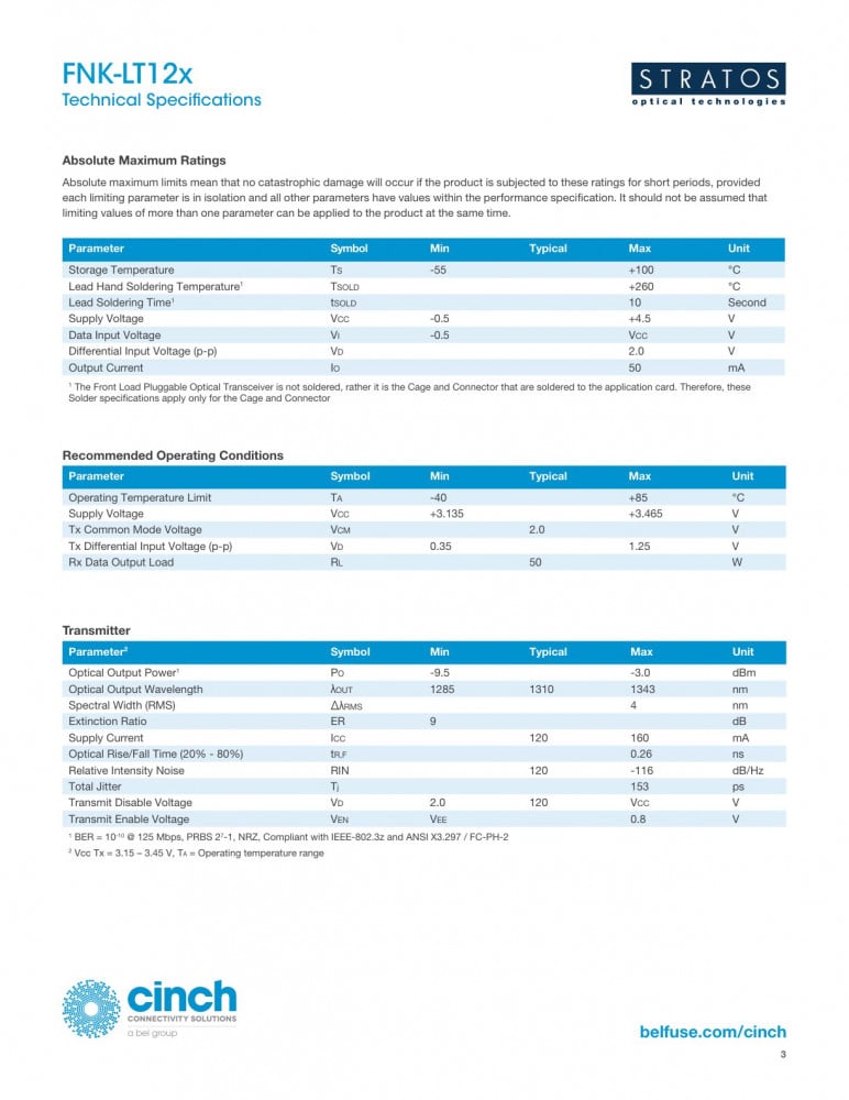FNK-LT12H datasheet page 3