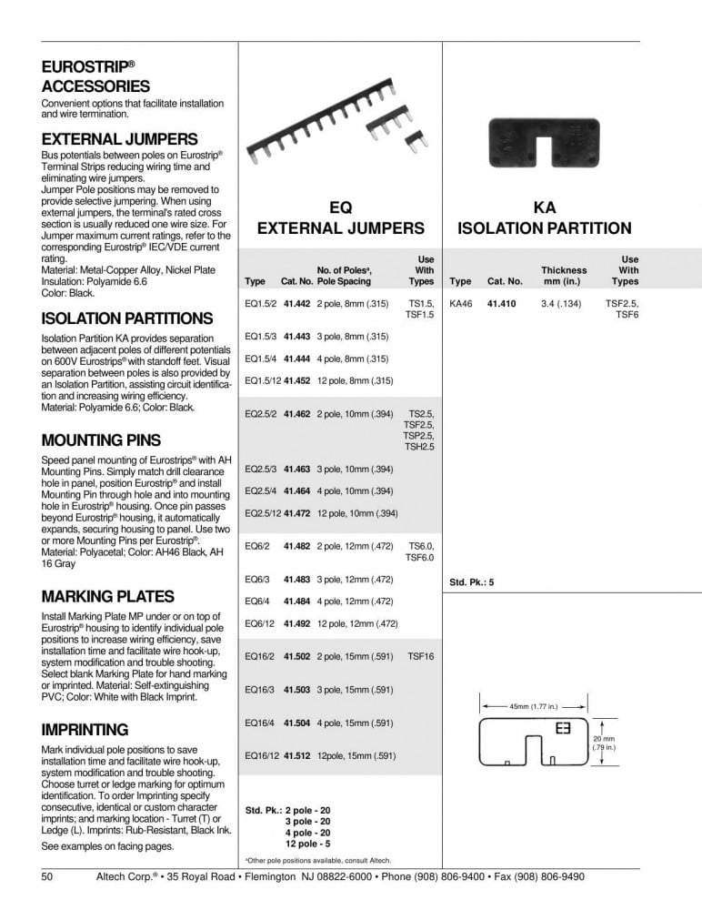 Altech Eurostrip technical document page 6