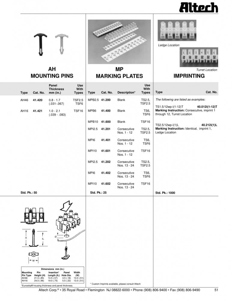 Altech Eurostrip technical document page 7
