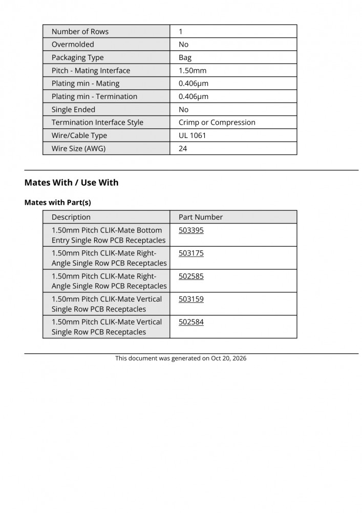 MOLEX 151350600 drawing page 3