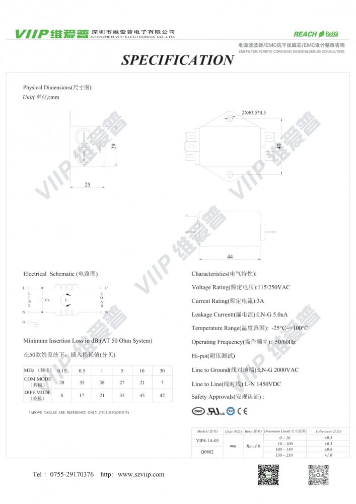 VIP4-1A-03(Q0882) technical document