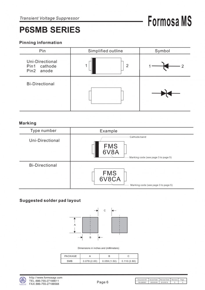 FMS P6SMB Series datasheet page 6
