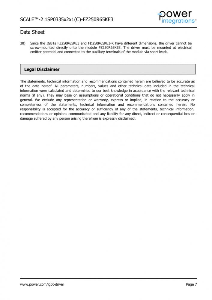 1SP0335V2M1C-FZ250R65KE3 datasheet page 7