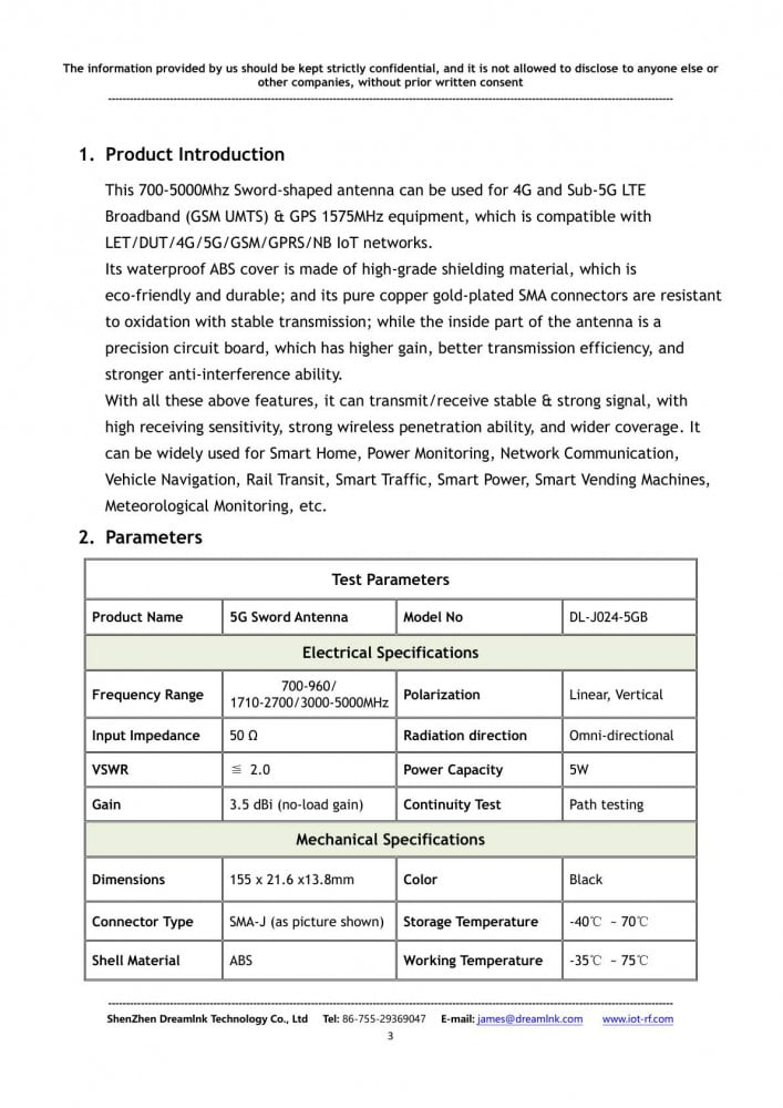 DL-J024-5GB specification page 3