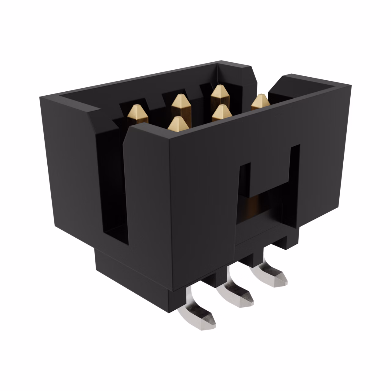 2.00mm Pitch, Milli-Grid PCB Header, Dual Row, Vertical, Surface Mount, Shrouded, 8 Circuits, 0.76µm Gold (Au) Plating, Dual Side Slots, Center Friction Lock, Tube