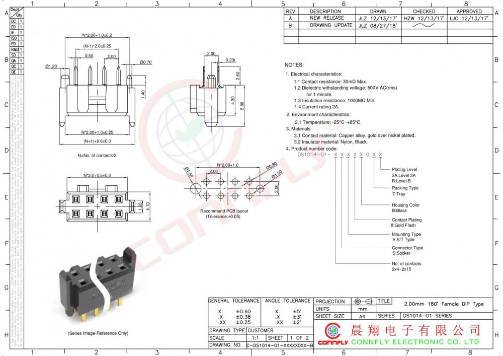 DS1014-01-2x4PE8B1P3A technical document page 1