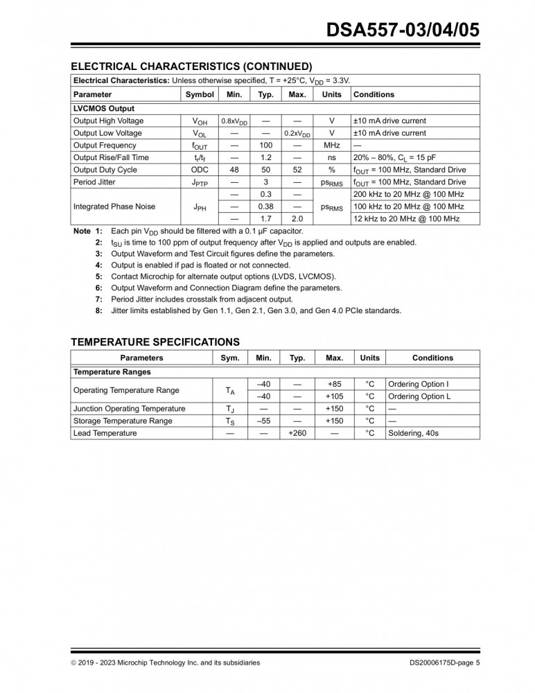 DSA557 datasheet page 5