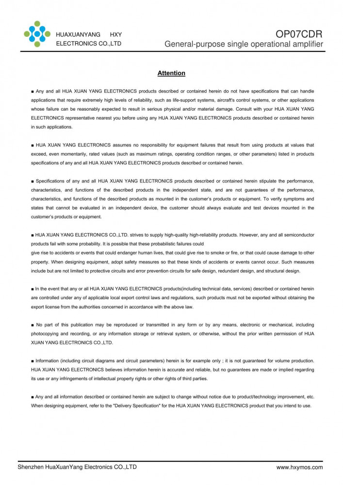 OP07CDR-HXY datasheet page 7