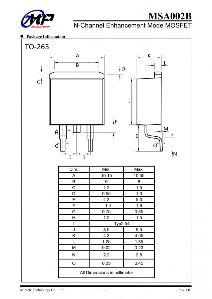 MSA002B datasheet page 6
