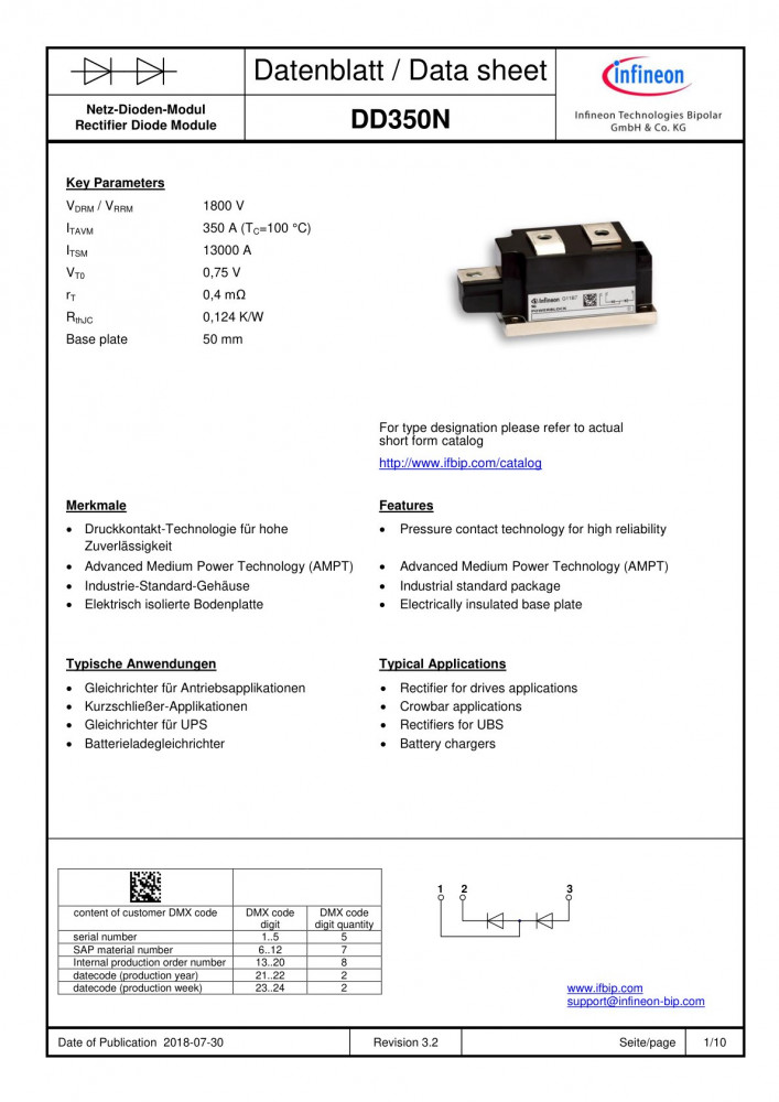 DD350N18K datasheet page 1