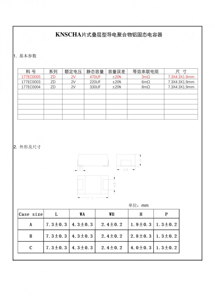 KNSCHA 177EC0005 datasheet page 1
