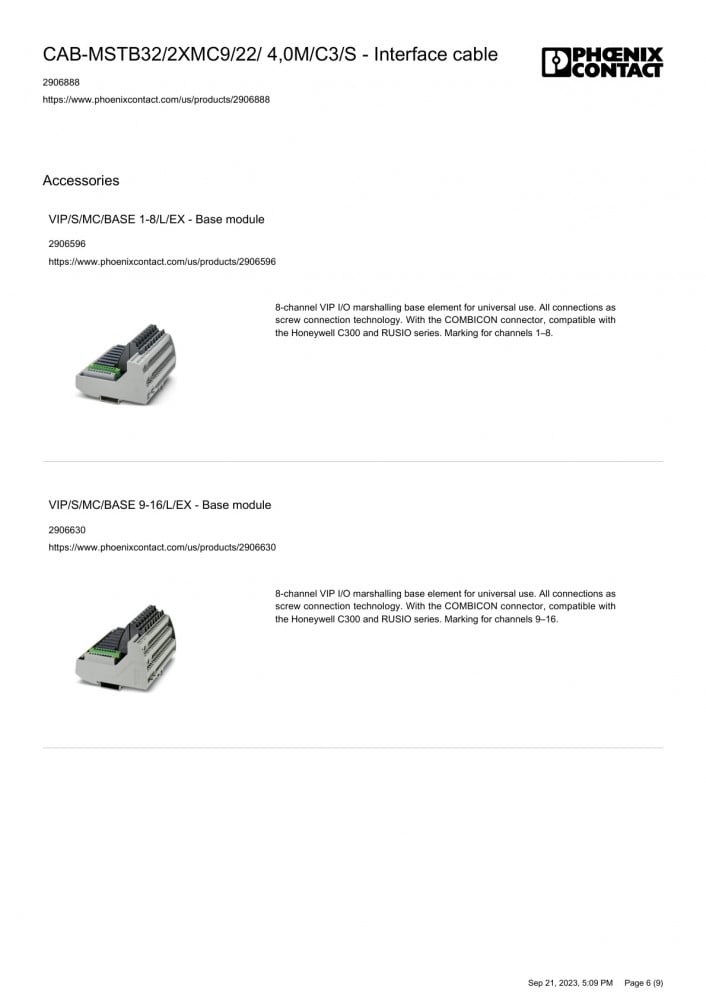 Phoenix Contact 2906888 technical document page 6