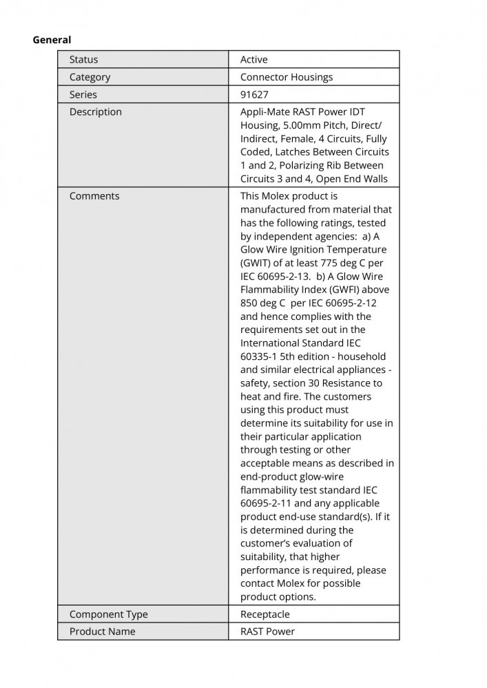 MOLEX 916272511 document image, page 2