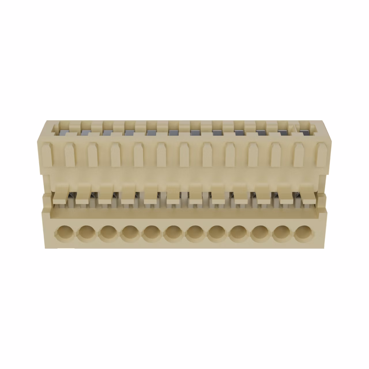 Appli-Mate RAST 2.5 Connector, 2.50mm Pitch, Female, 12 Circuits, All Position Keys, Closed Endwalls, Polarizing Rib Between 11/12 for sale