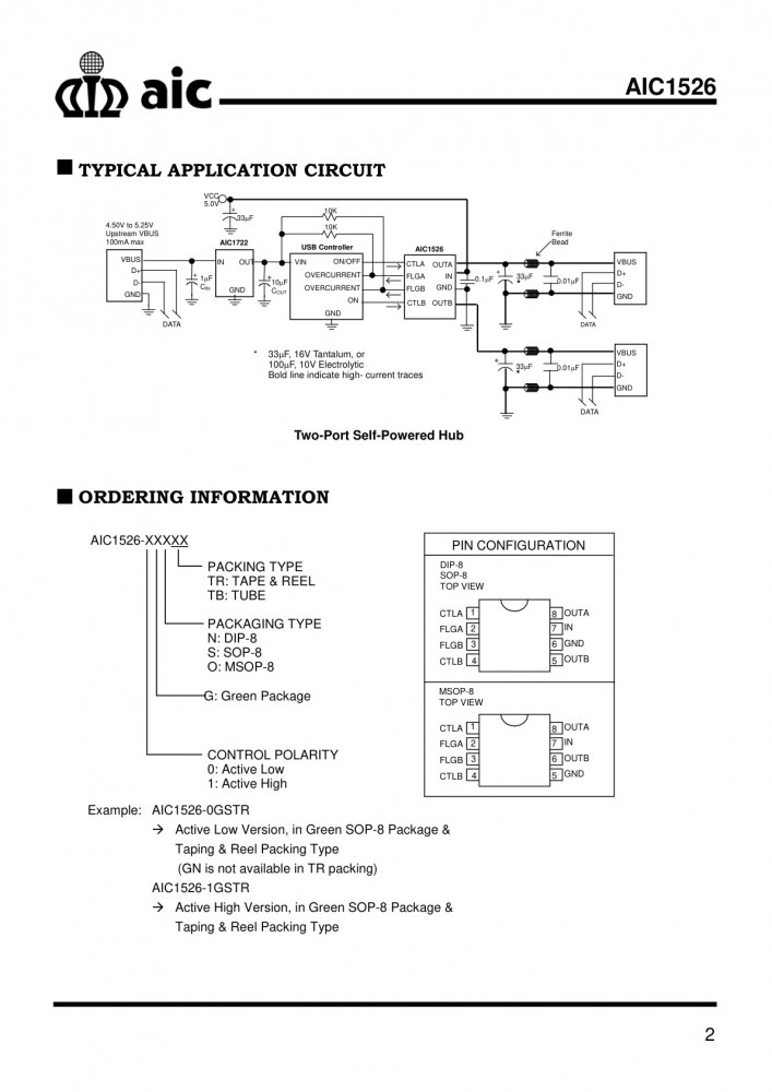 AIC1526 datasheet page 2