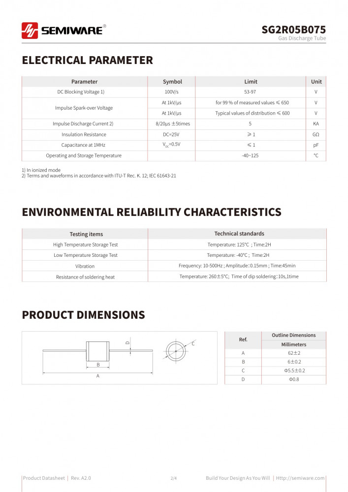 SG2R05B075 datasheet page 2