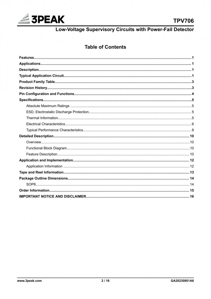 TPV706SL1-SR datasheet page 2