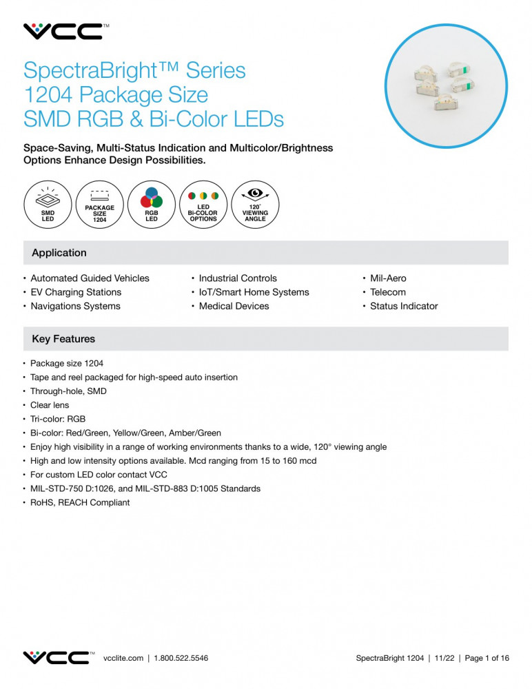 VCC SpectraBright technical document page 1