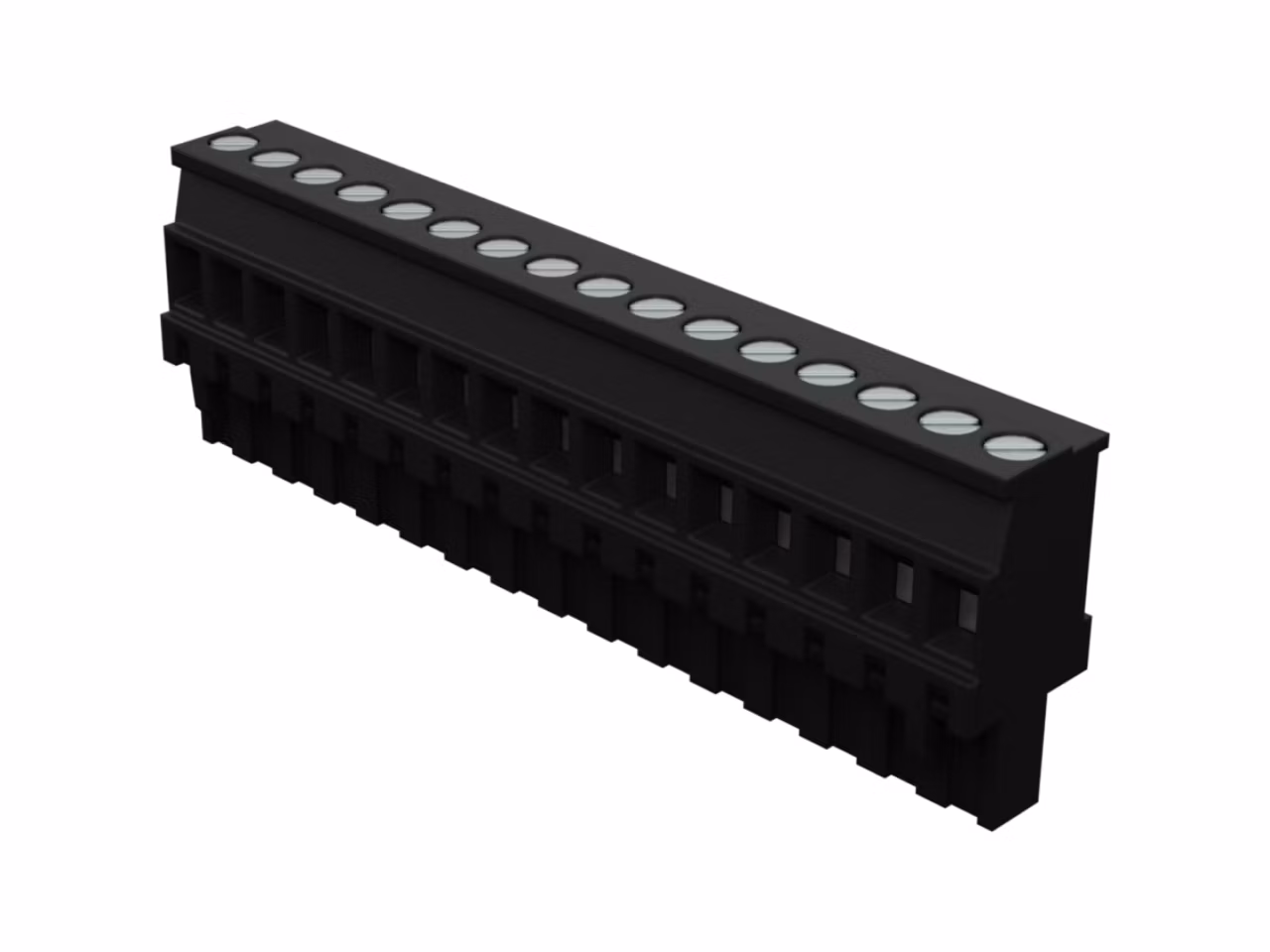5.08mm Pitch Eurostyle Vertical Plug, with Reverse Imprinting, Front Wire Entry, Black, 16 Circuits for sale