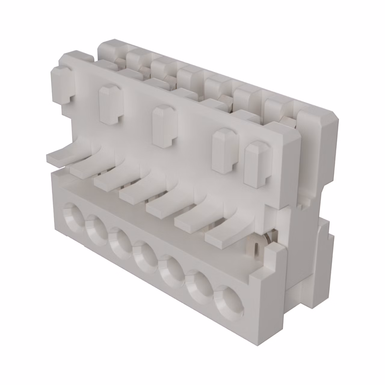 Appli-Mate RAST 2.5 IDT Housing, 2.50mm Pitch, Direct/Indirect, Female, 7 Circuits, Position Keys B, D and F Removed, Voided Circuit 4 and 6, Blue Color Stripe for sale