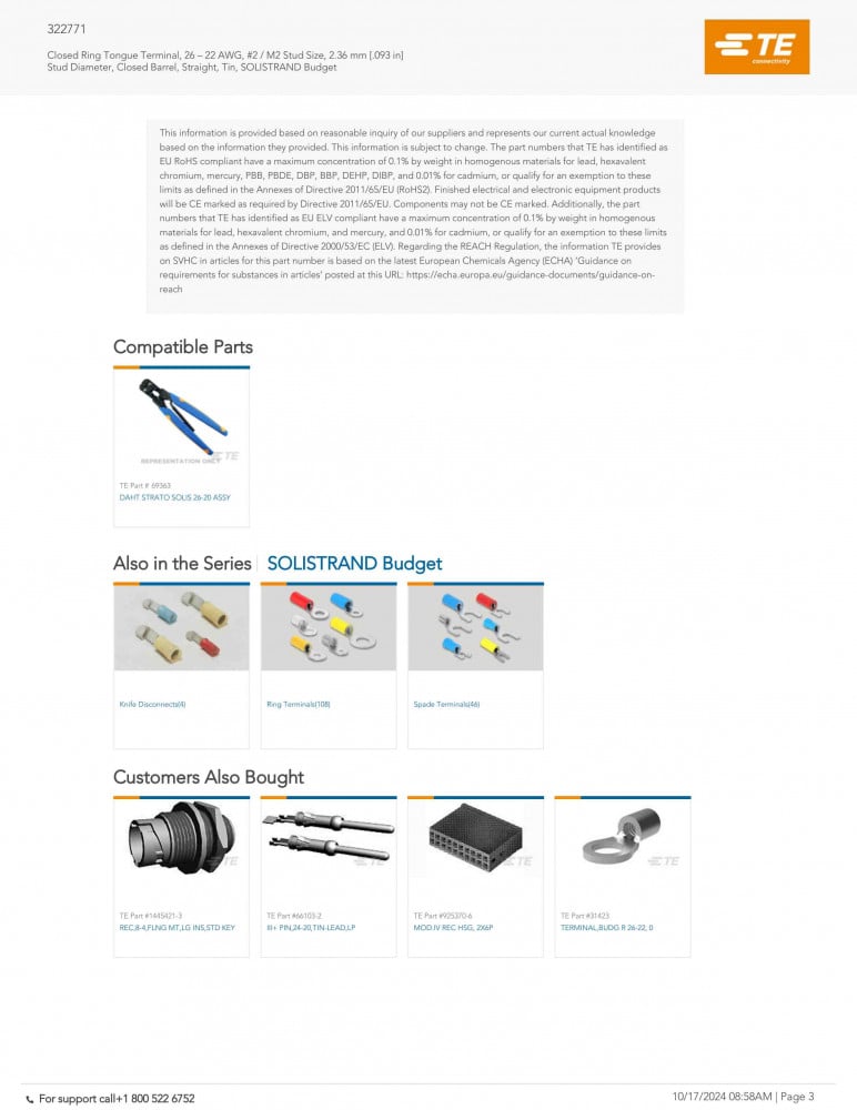 TE Connectivity 322771 technical document page 3