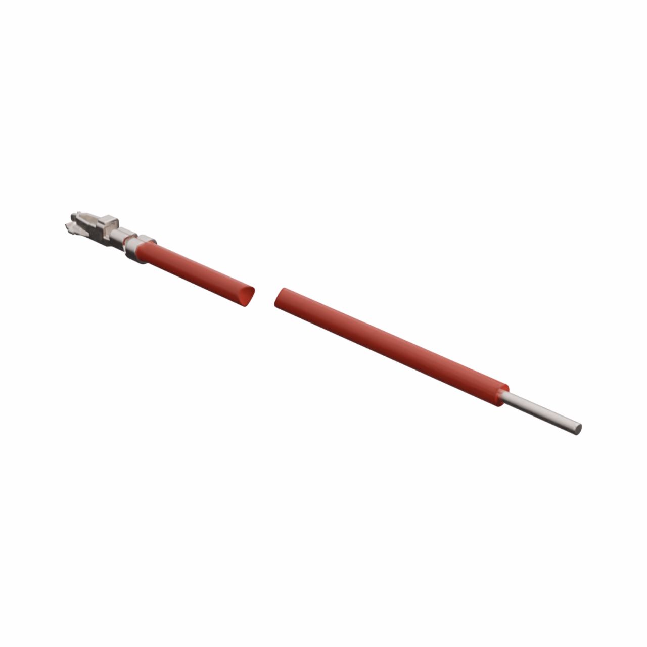 Pre-Crimped Lead Micro-Lock Plus 2.0 Female-to-Pigtail, Matte Tin (Sn) Plating, 75.00mm Length, 26 AWG, Red for sale