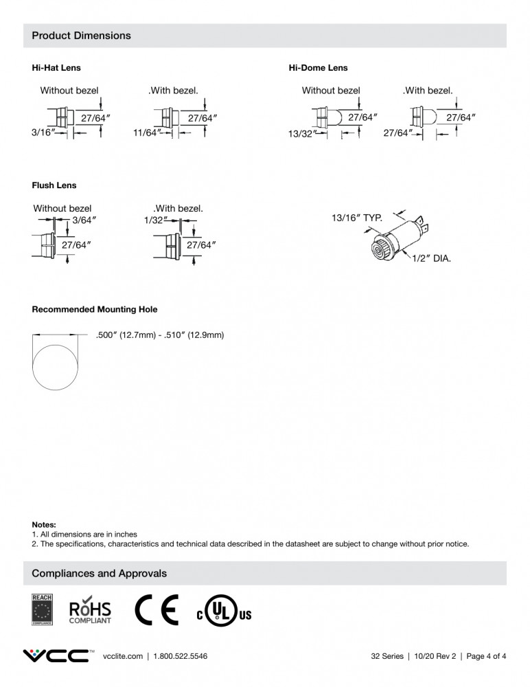 VCC 32 Series technical document, page 4