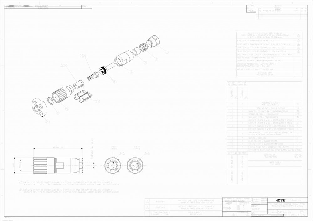 TE Connectivity 1-1437719-4 technical drawing preview
